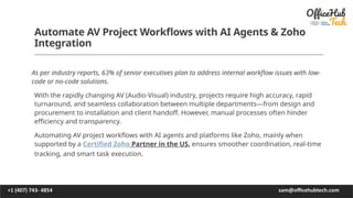 Automate AV Project Workflows with AI Agents & Zoho Integration | PPT