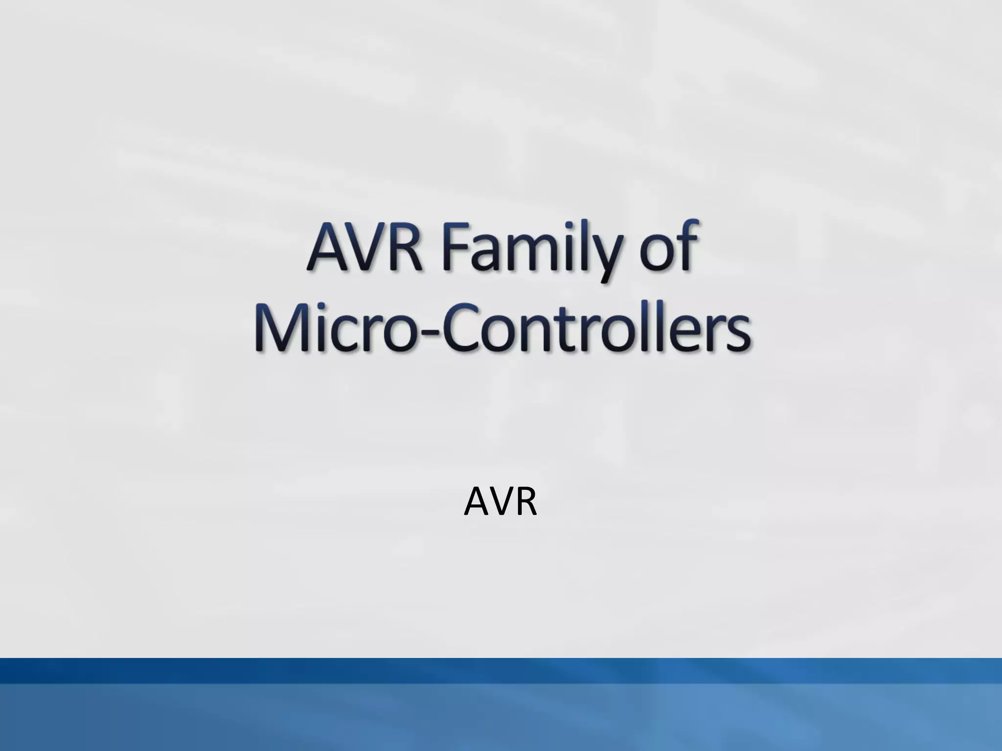 AVR Fundamentals | PPT