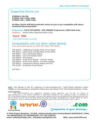 Avr 28 development board manual | PDF | Computer Peripherals | Computing