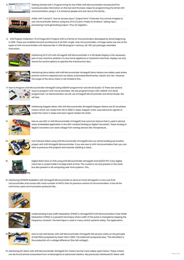 AVR Atmega16 based Projects List - ATMega32 AVR _ Atmega16 based Projects.pdf