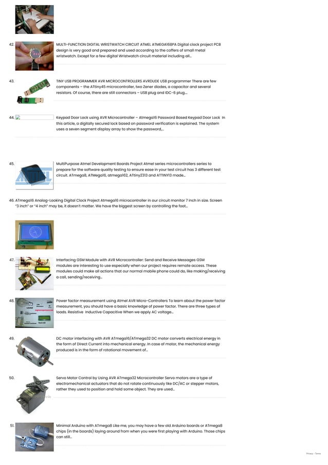 AVR Atmega16 based Projects List - ATMega32 AVR _ Atmega16 based Projects.pdf