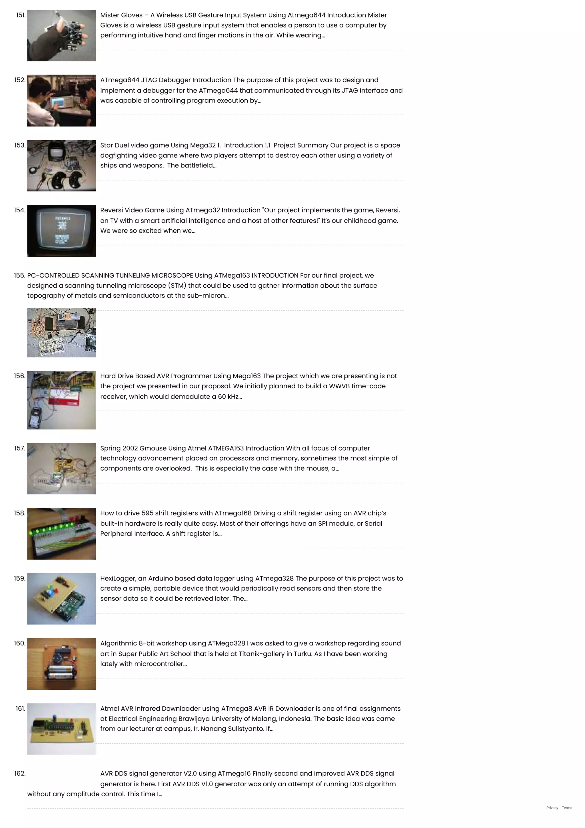 AVR Atmega16 based Projects List - ATMega32 AVR _ Atmega16 based Projects.pdf