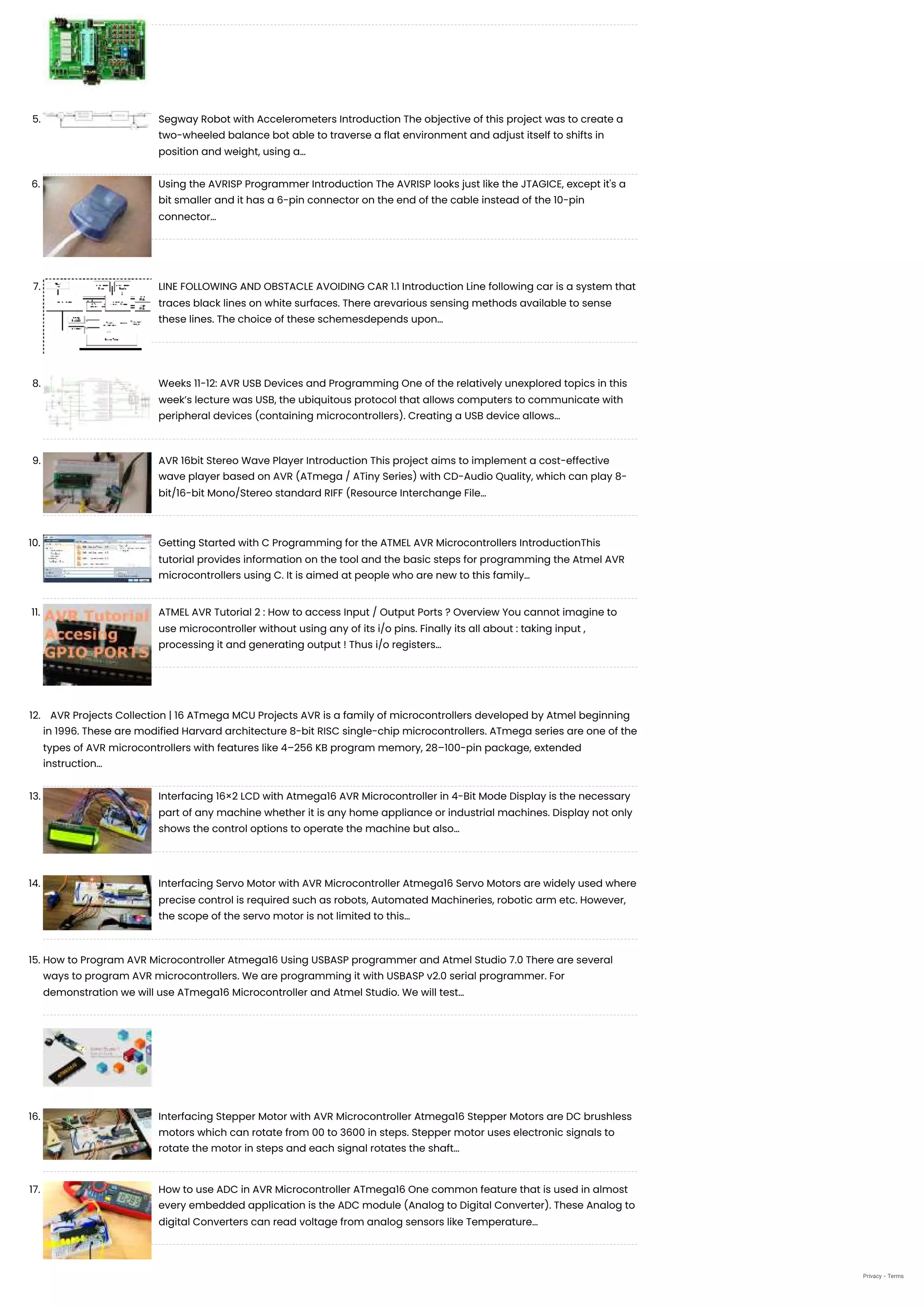 Avr Atmega16 Based Projects List Atmega32 Avr Atmega16 Based