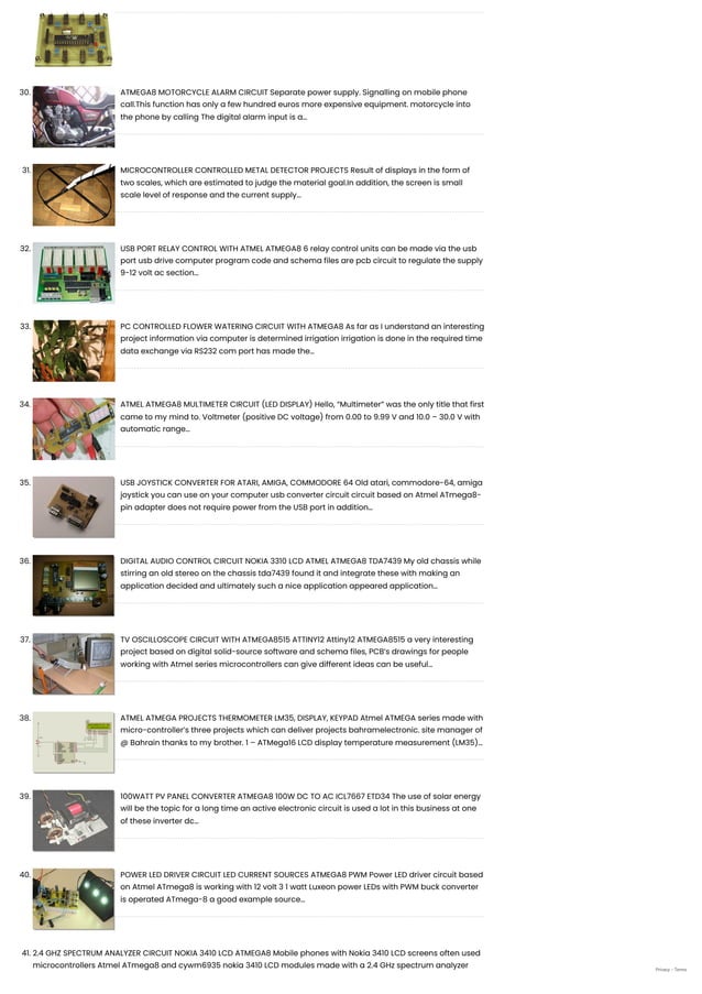 AVR atmega8 microcontroller based projects list - ATMega32 AVR.pdf