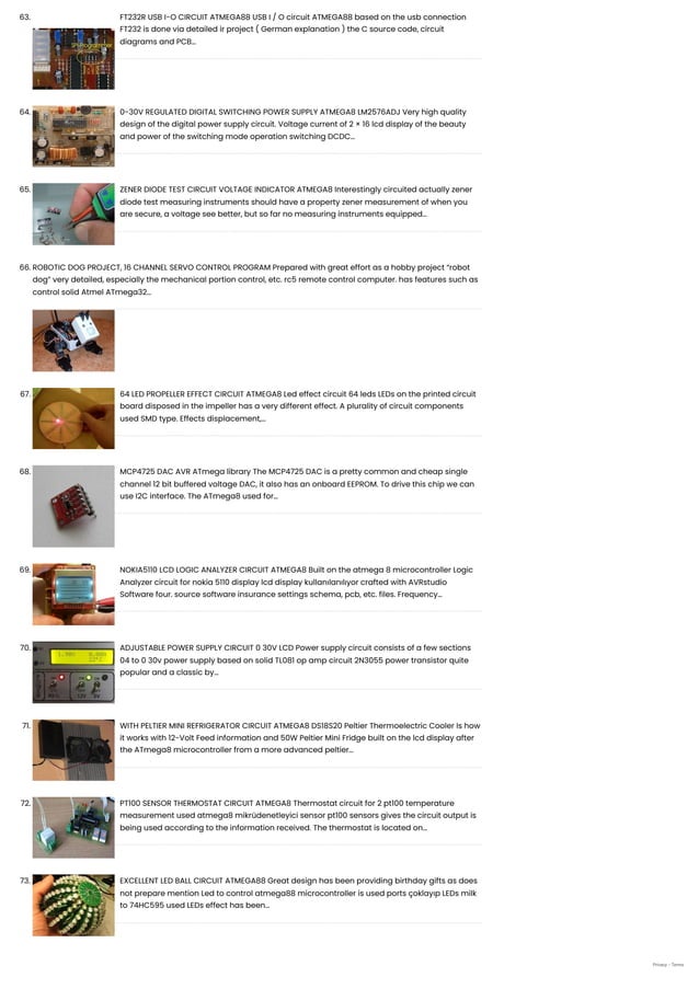 AVR atmega8 microcontroller based projects list - ATMega32 AVR.pdf