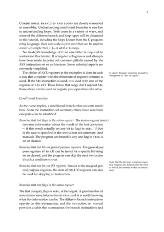 Microcontroladores: Tutorial de lenguaje ensamblador AVR: ramas y bucles condicionales | PDF