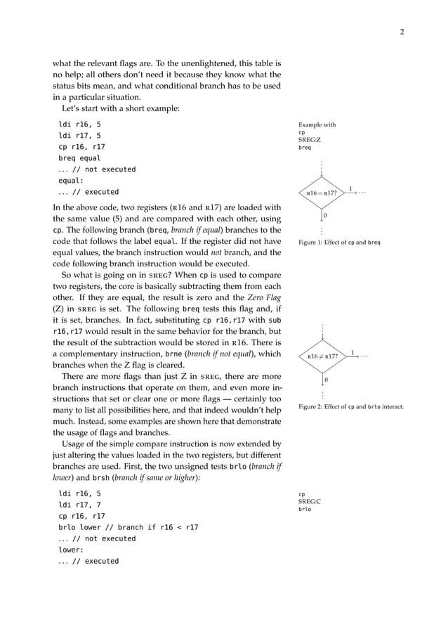 Microcontroladores: Tutorial de lenguaje ensamblador AVR: ramas y bucles condicionales | PDF