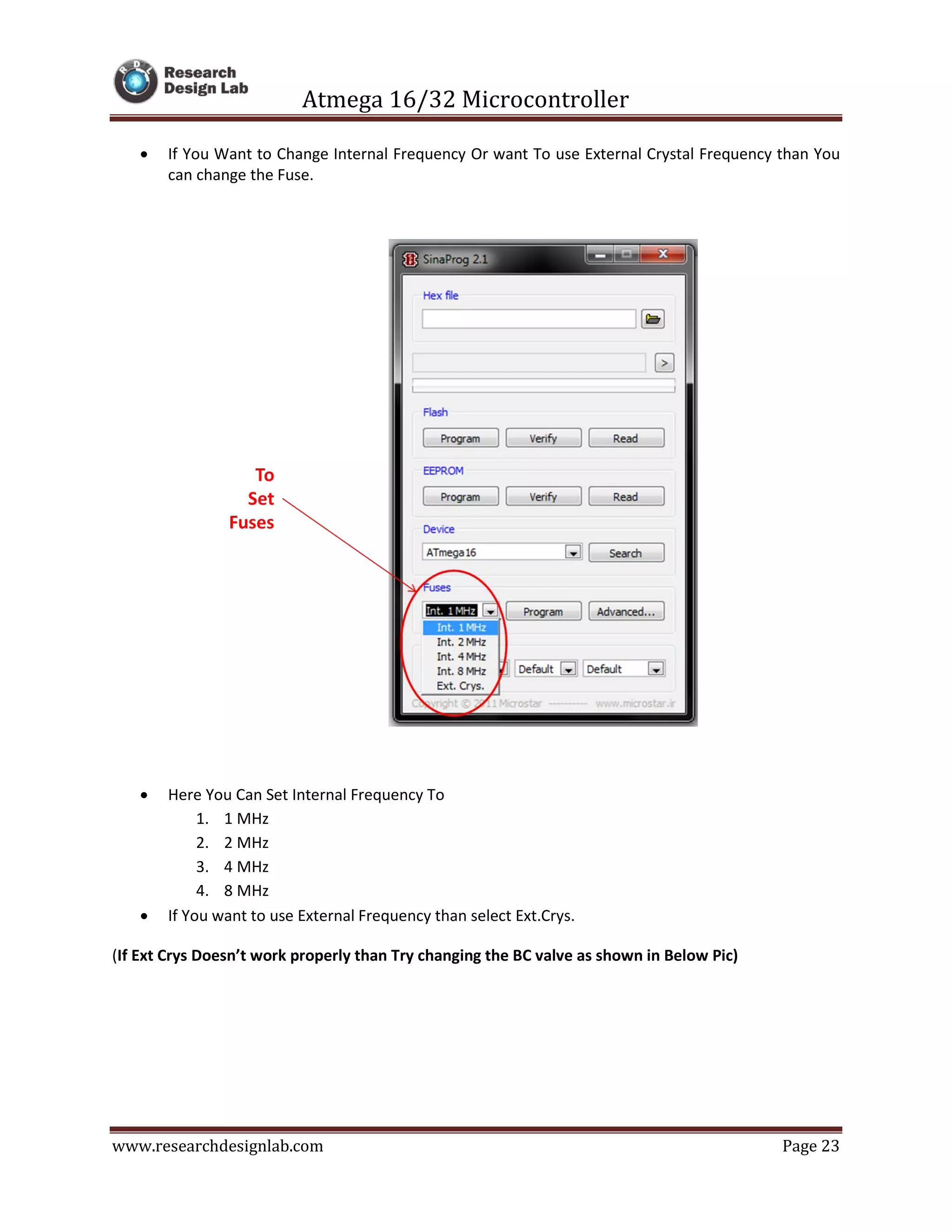 AVR Micro controller Interfacing | PDF