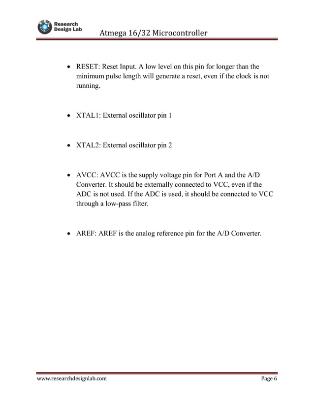 AVR Micro controller Interfacing | PDF