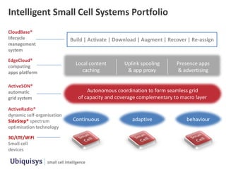 Small Cells Asia 2012 : Ubiquisys Smart Cells | PPTX