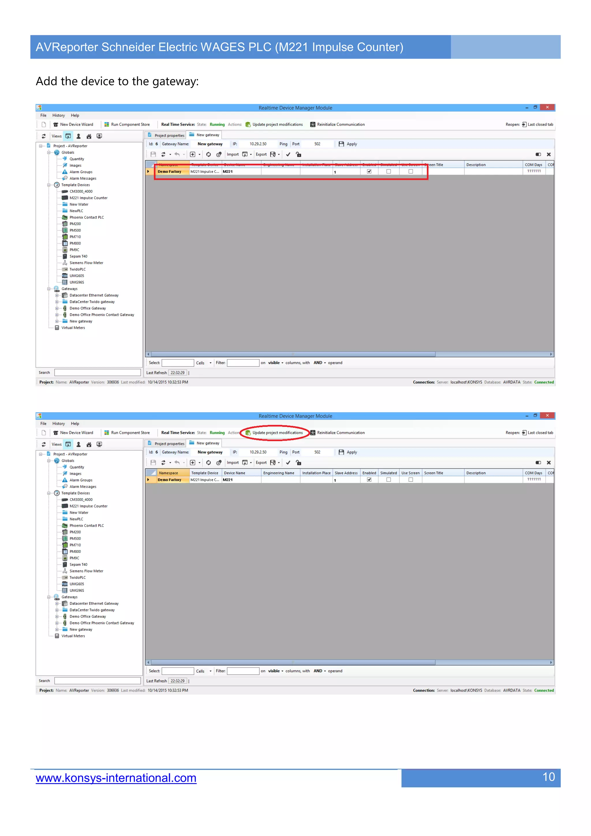 AVReporter Schneider Electric M221 plc impulse counter | PDF