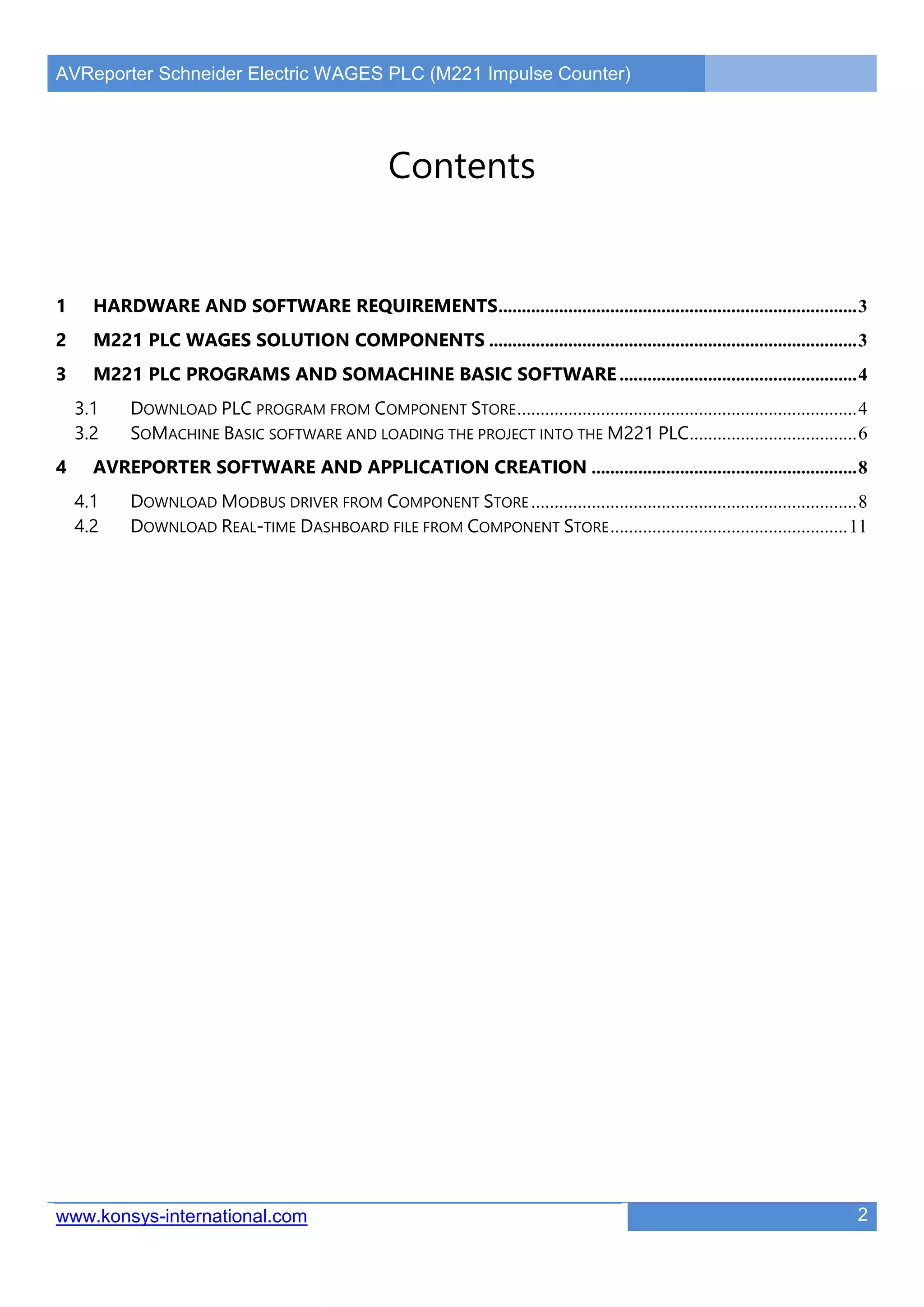 AVReporter Schneider Electric M221 plc impulse counter | PDF