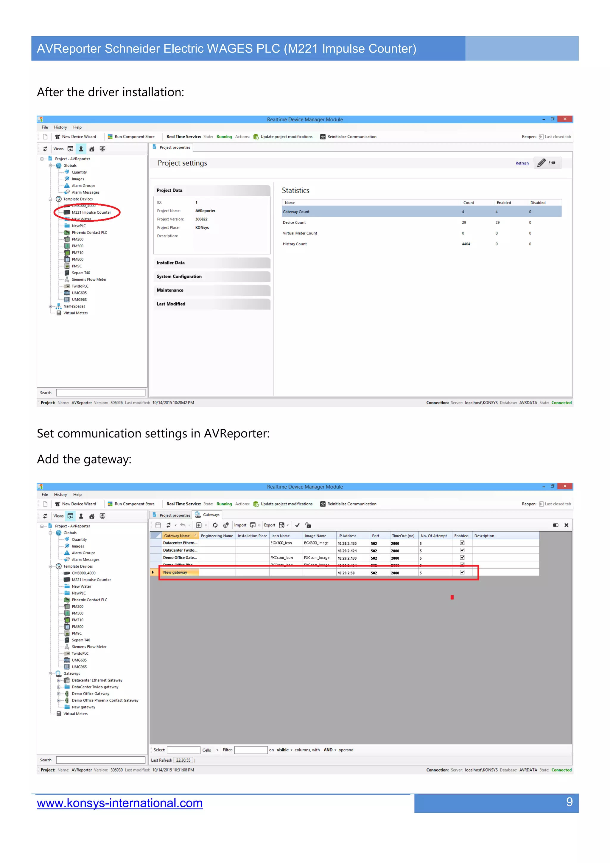 AVReporter Schneider Electric M221 plc impulse counter | PDF