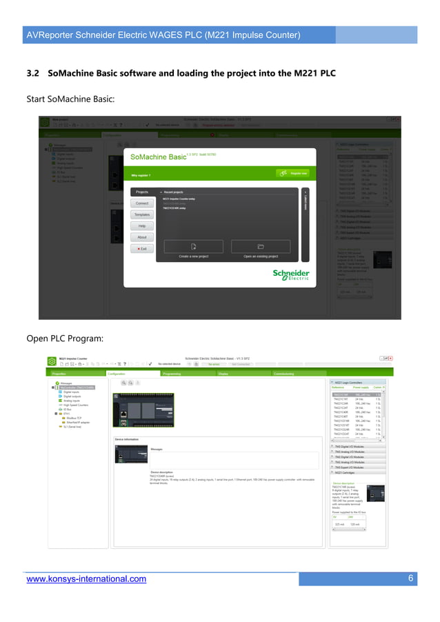 AVReporter Schneider Electric M221 plc impulse counter | PDF