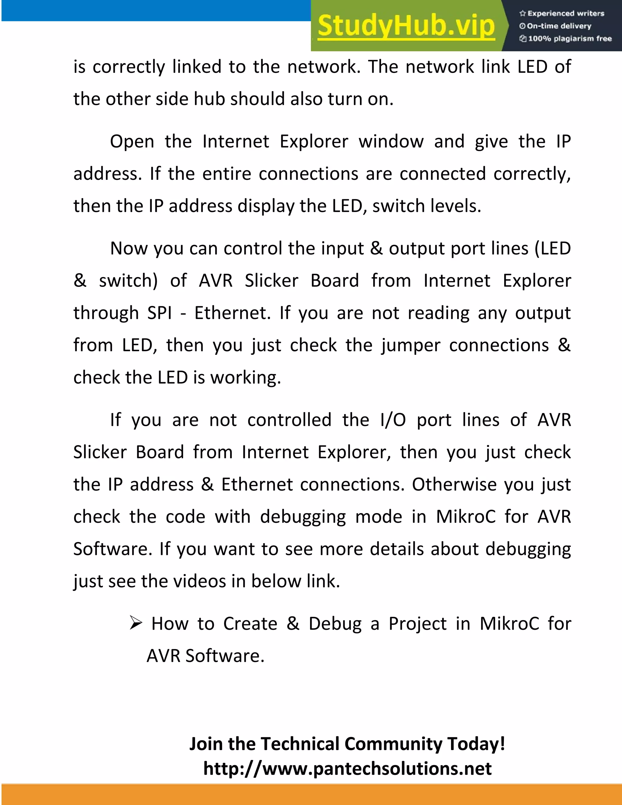 AVR HOW-TO GUIDE Interfacing SPI-Ethernet With AVR Slicker Contents At ...