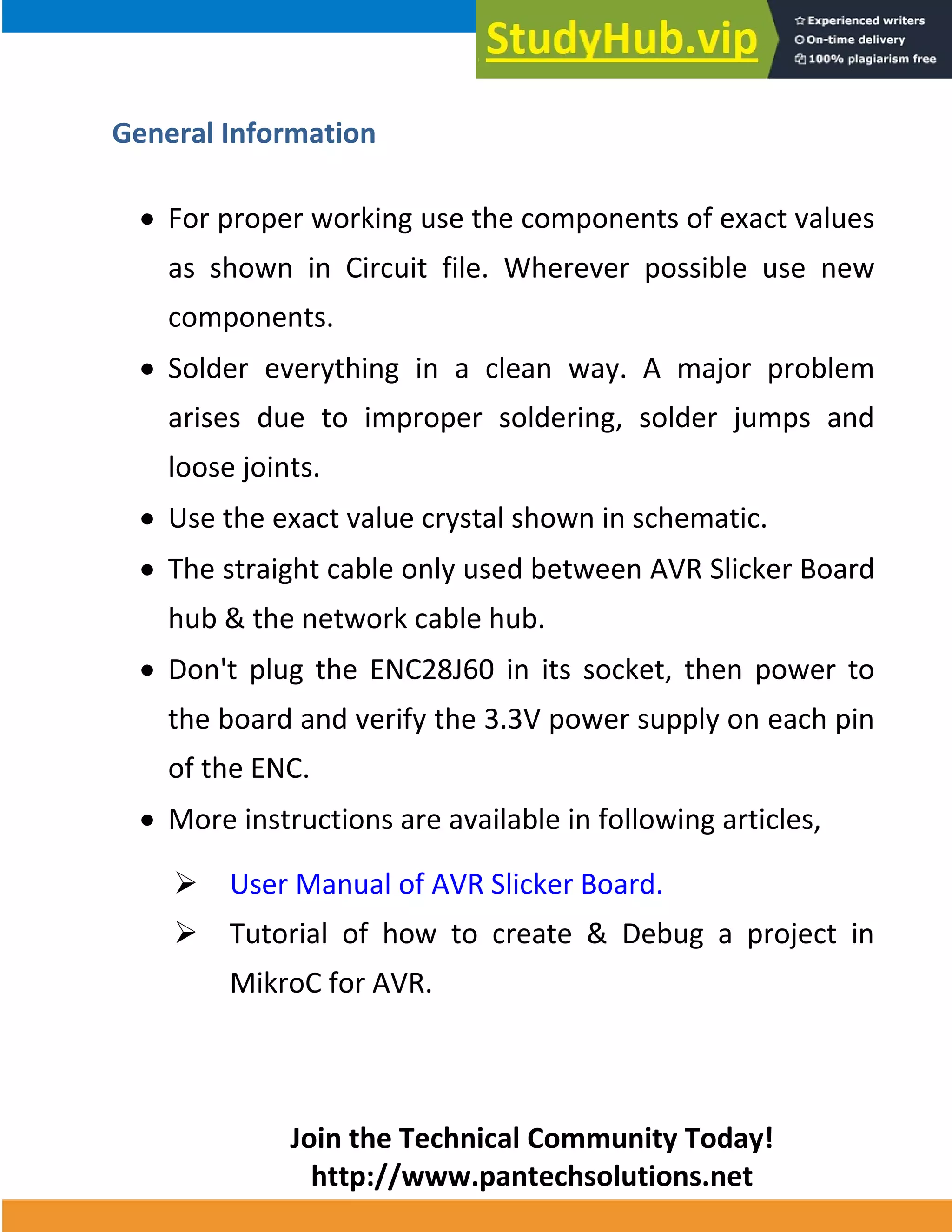 AVR HOW-TO GUIDE Interfacing SPI-Ethernet With AVR Slicker Contents At ...