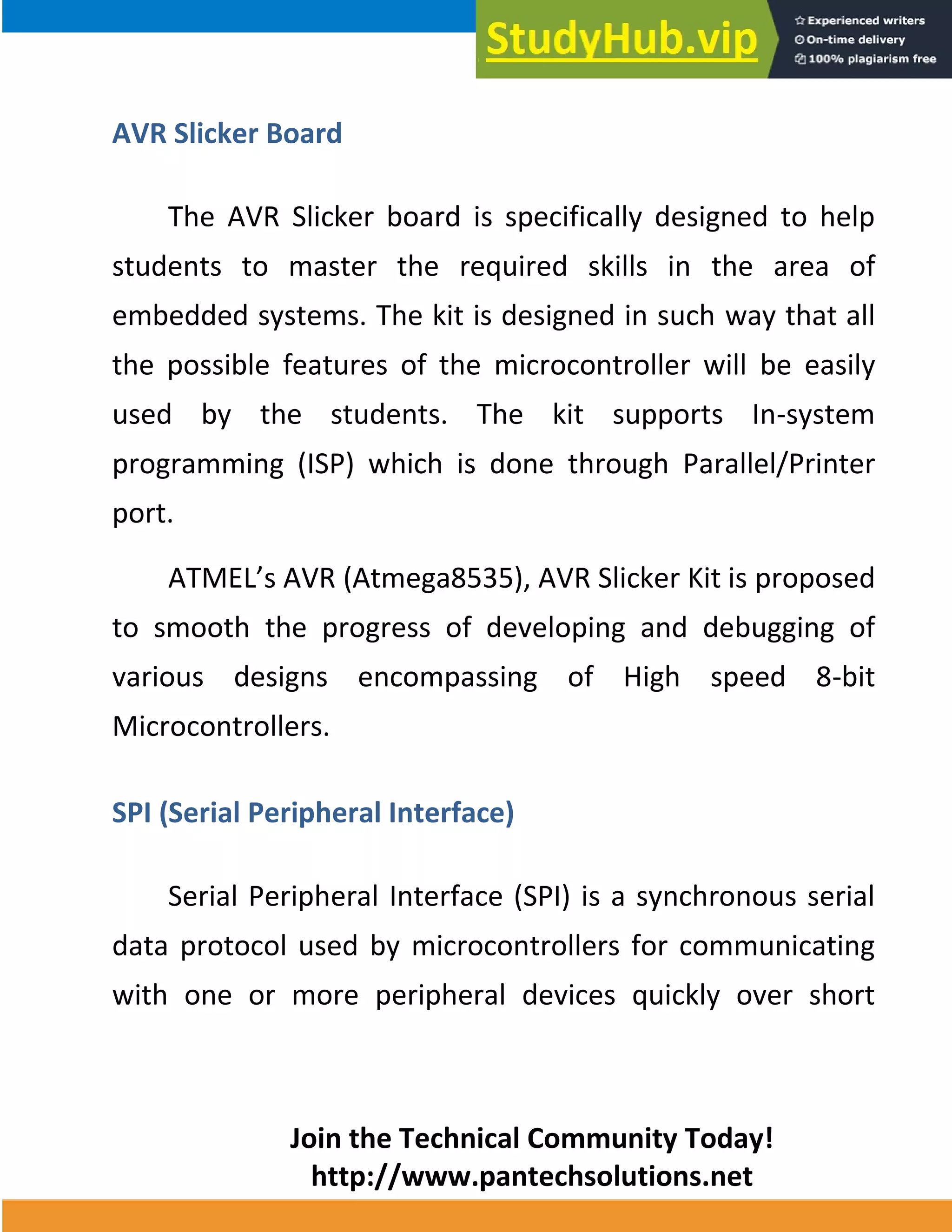 AVR HOW-TO GUIDE Interfacing SPI-Ethernet With AVR Slicker Contents At ...