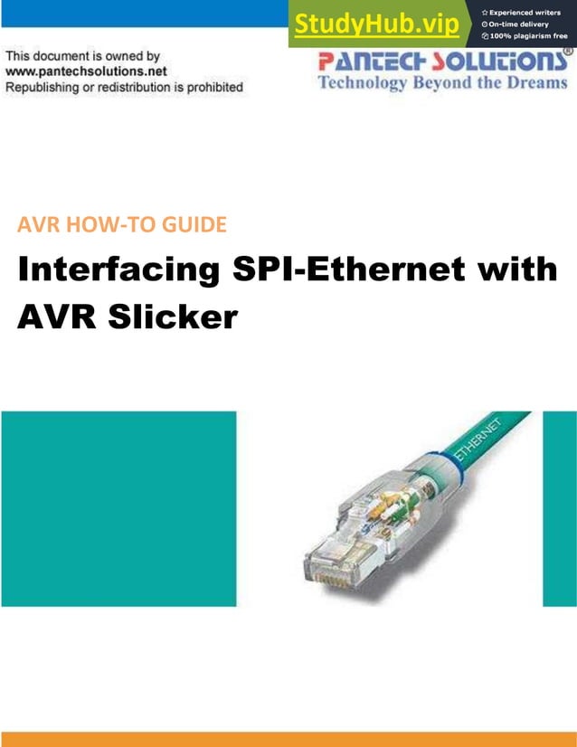 AVR HOW-TO GUIDE Interfacing SPI-Ethernet With AVR Slicker Contents At A Glance | PDF