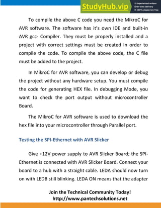 AVR HOW-TO GUIDE Interfacing SPI-Ethernet With AVR Slicker Contents At ...