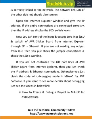 AVR HOW-TO GUIDE Interfacing SPI-Ethernet With AVR Slicker Contents At A Glance | PDF