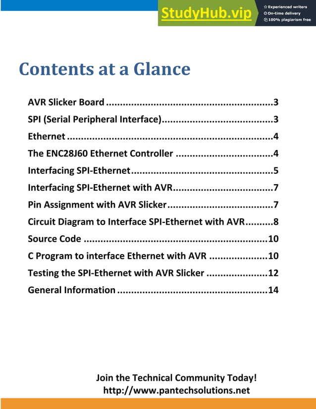 AVR HOW-TO GUIDE Interfacing SPI-Ethernet With AVR Slicker Contents At ...