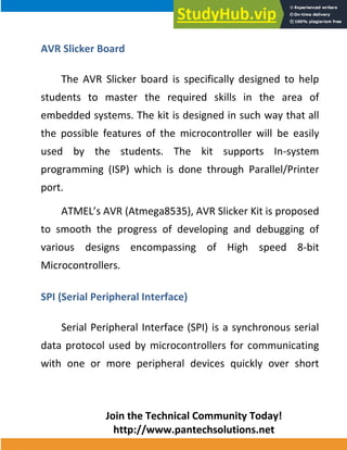 AVR HOW-TO GUIDE Interfacing SPI-Ethernet With AVR Slicker Contents At A Glance | PDF