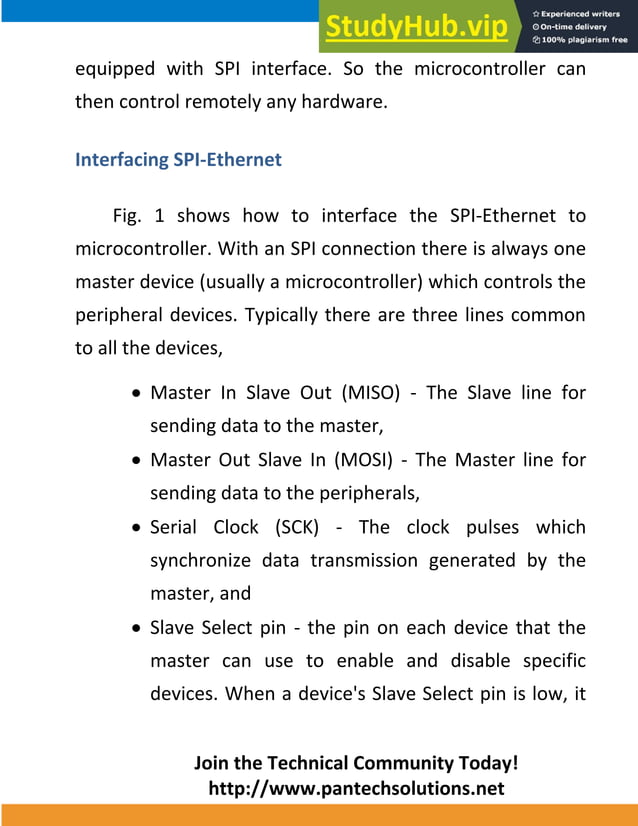 AVR HOW-TO GUIDE Interfacing SPI-Ethernet With AVR Slicker Contents At A Glance | PDF
