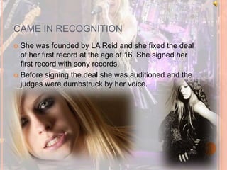 Avril Lavigne : From beginning - till date | PPT