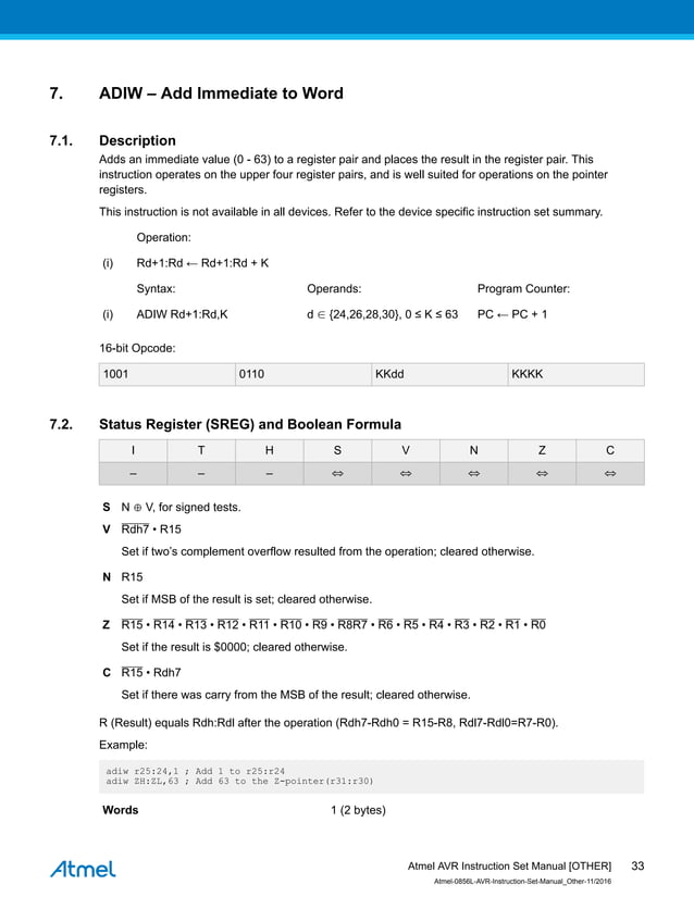 AVR Instruction Set Manual.pdf | Programming Languages | Computing
