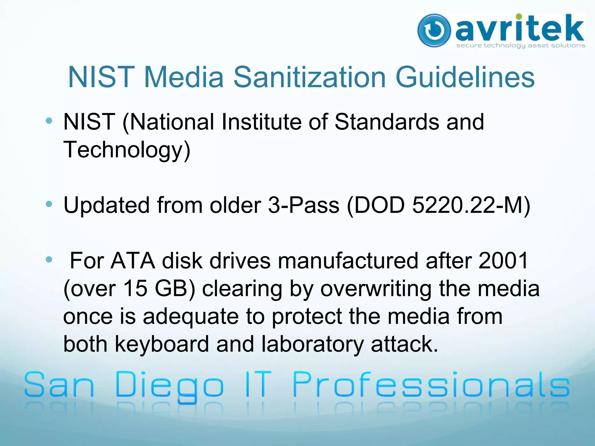 Data Sanitization and Disposal: Best Practices | PDF