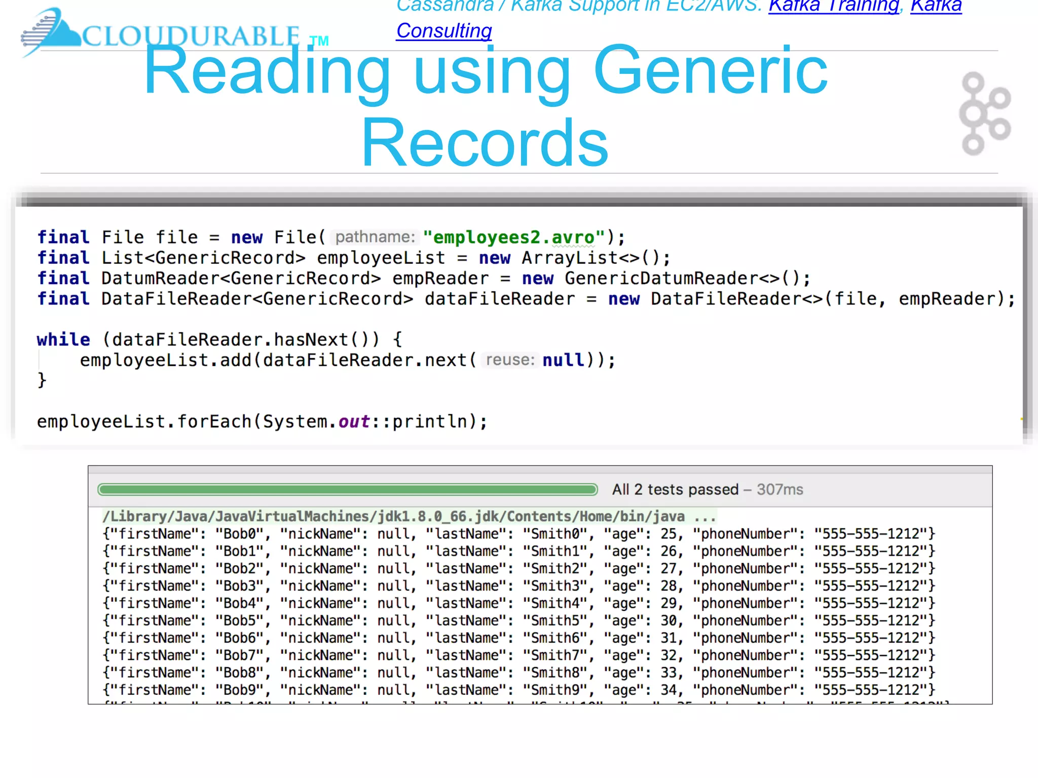 Avro Tutorial - Records with Schema for Kafka and Hadoop | PPTX