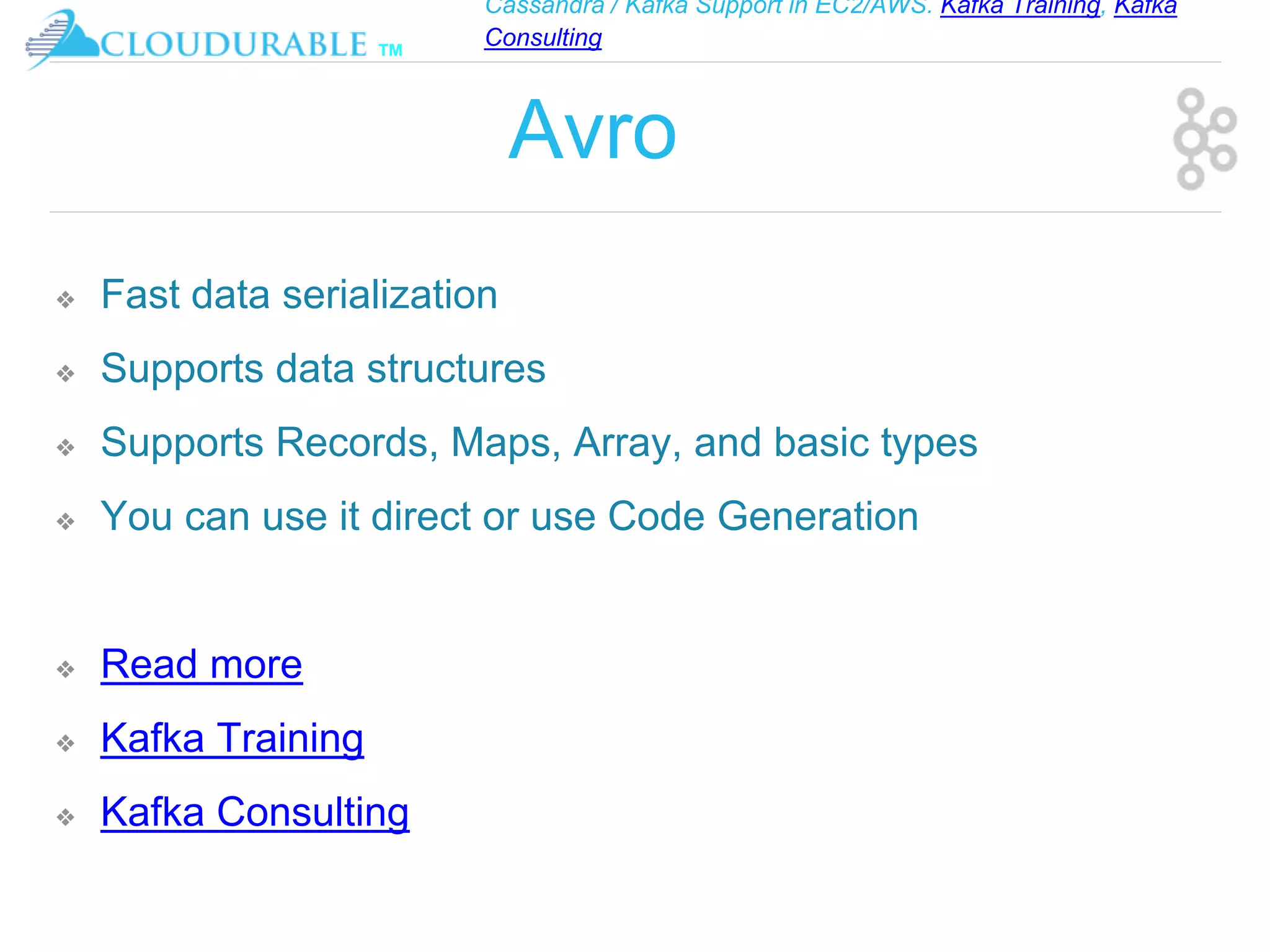 Avro Tutorial - Records with Schema for Kafka and Hadoop | PPTX