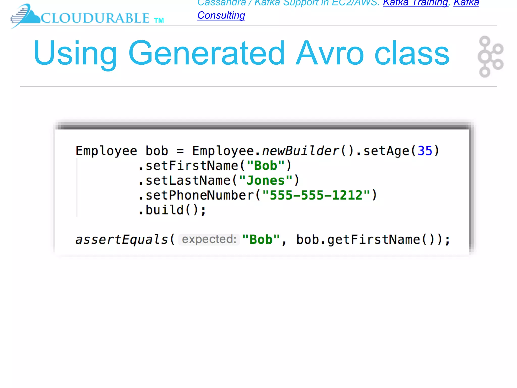 Avro Tutorial - Records with Schema for Kafka and Hadoop | PPTX