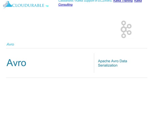 Avro Tutorial - Records with Schema for Kafka and Hadoop | PPT