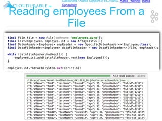 Avro Tutorial - Records with Schema for Kafka and Hadoop | PPTX