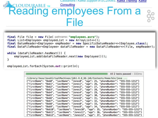 Avro Tutorial - Records with Schema for Kafka and Hadoop | PPT