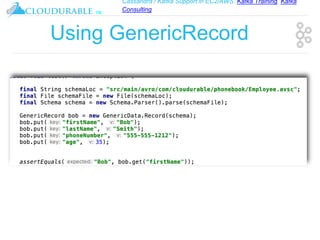 Avro Tutorial - Records with Schema for Kafka and Hadoop | PPTX