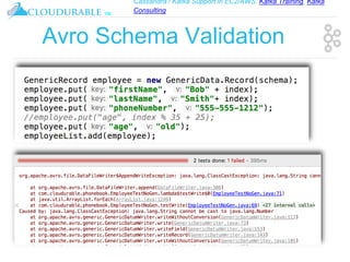 Avro Tutorial - Records with Schema for Kafka and Hadoop | PPTX