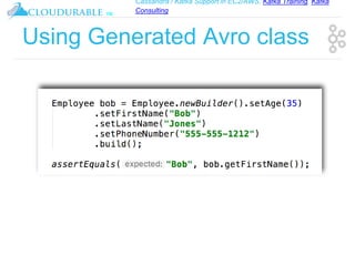 Avro Tutorial - Records with Schema for Kafka and Hadoop | PPTX