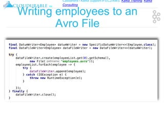 Avro Tutorial - Records with Schema for Kafka and Hadoop | PPTX