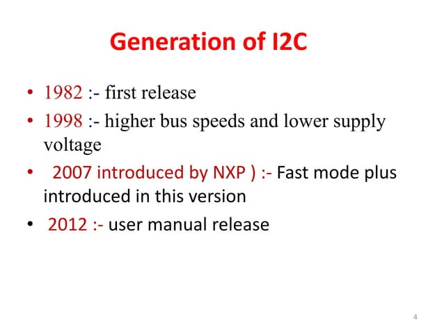 I2c Bus Protocol Ppt