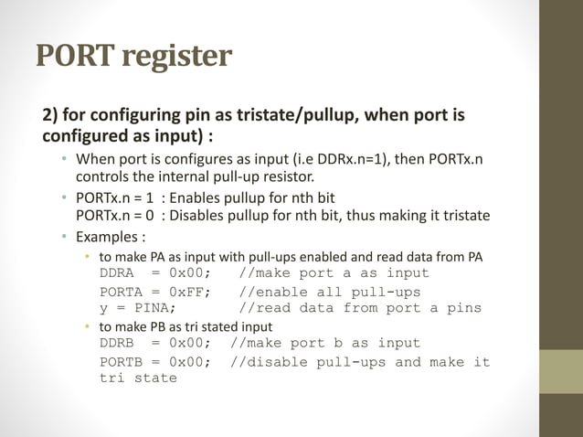 AVR programming - BASICS | PPTX