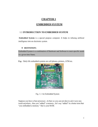 training report on embedded system and AVR | PDF