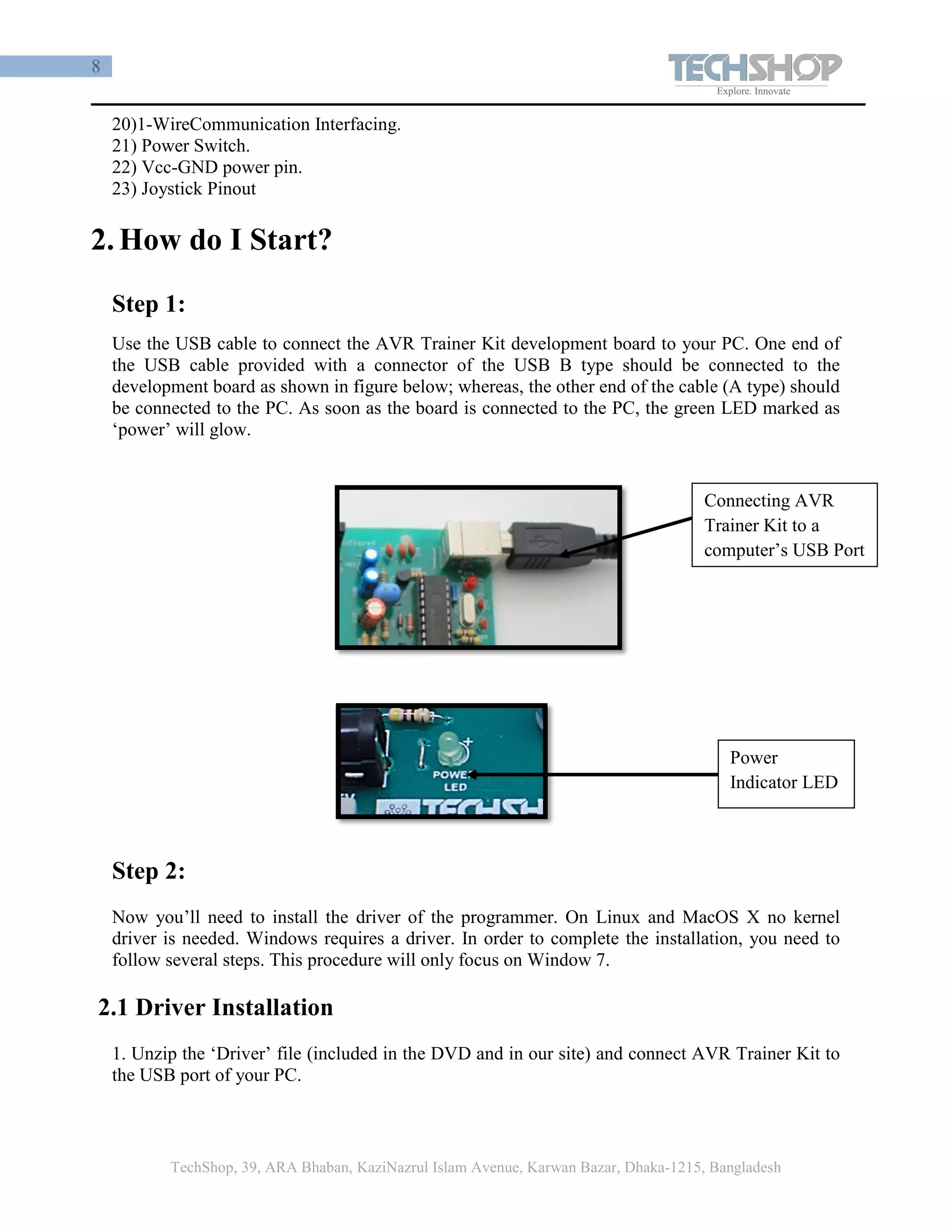 Avr trainer kit manual | PDF