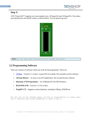Avr trainer kit manual | PDF
