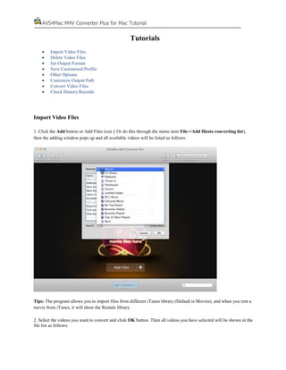 Remove DRM with AVS4Mac iTunes DRM Media Converter for Mac | PDF