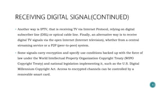 DIGITAL TV RECEIVER AND ITS MERITS | PPTX