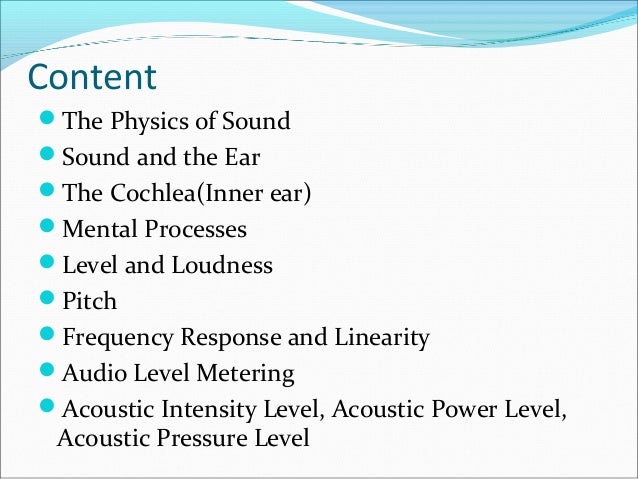 Sound fundamentals
