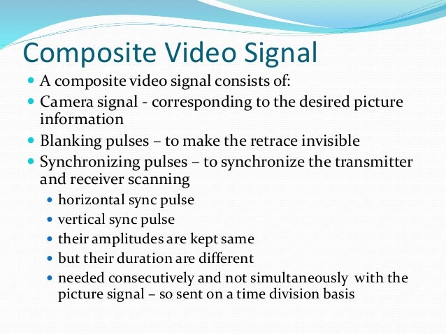 Introduction to Video Signals