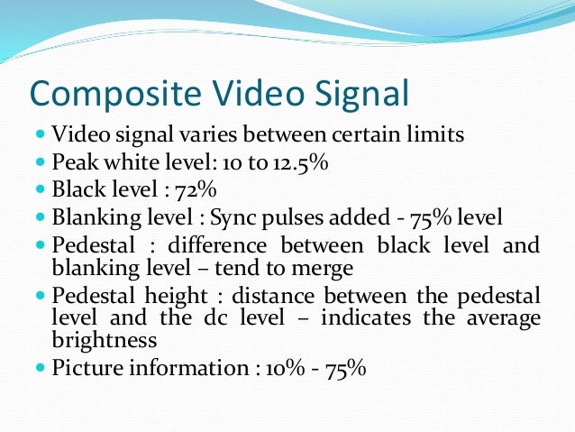 Introduction to Video Signals